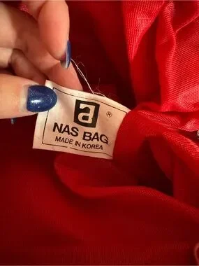 nas bag | Bags | Red Textured Mini Drawstring Shoulder Bag | Poshmark